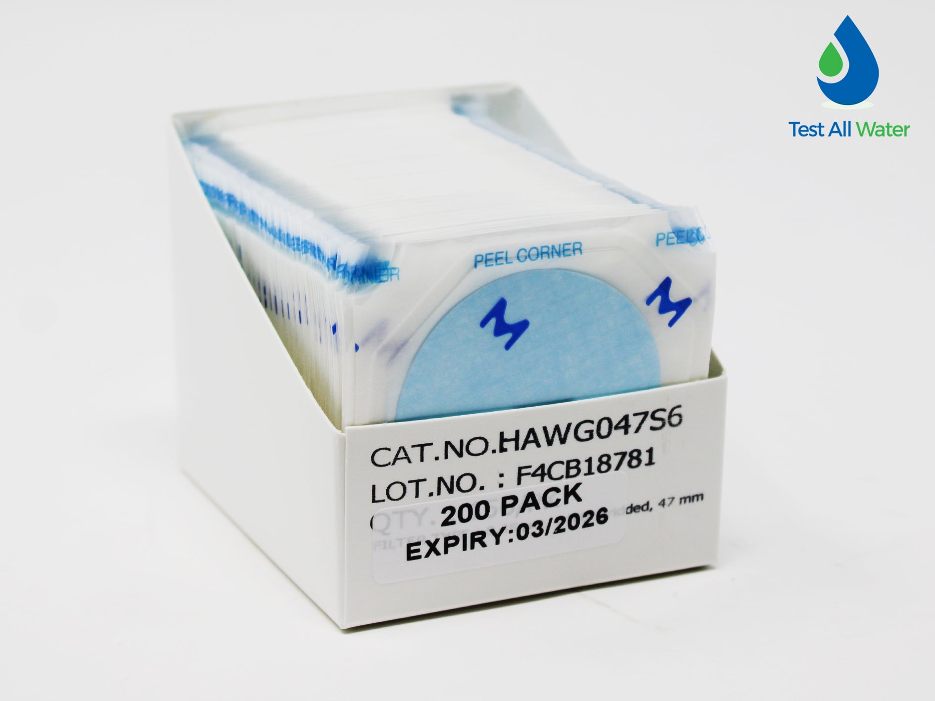 Palintest/Wagtech Membrane Filtres, 0.45um, 47mm, gridded, 200 pack